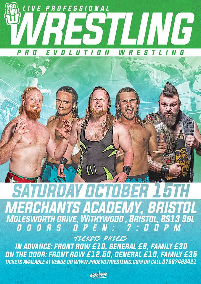 Pro Evolution Wrestling in Bristol - Saturday 15th October 2016